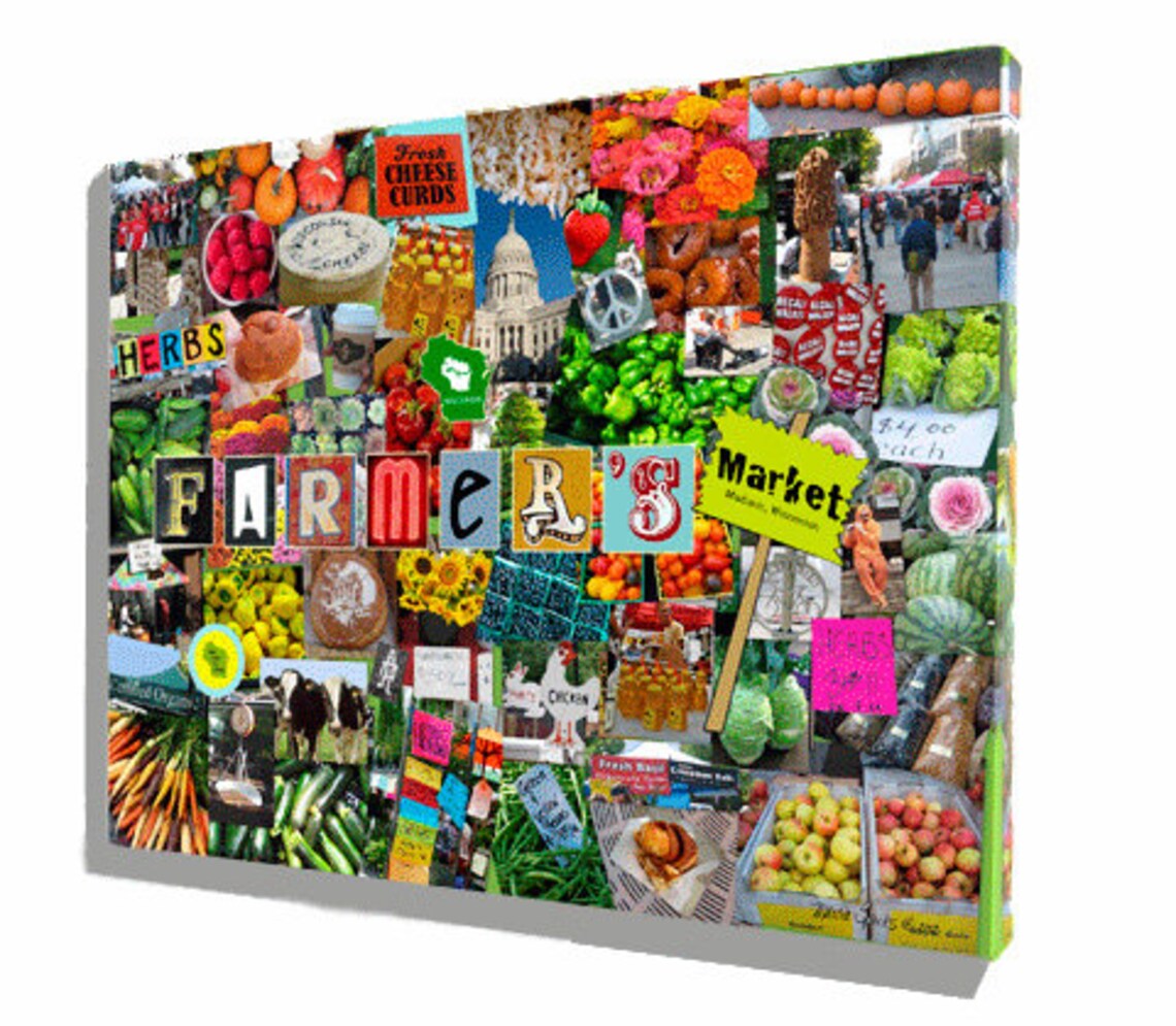 Farmers Market Collage Print - Etsy
