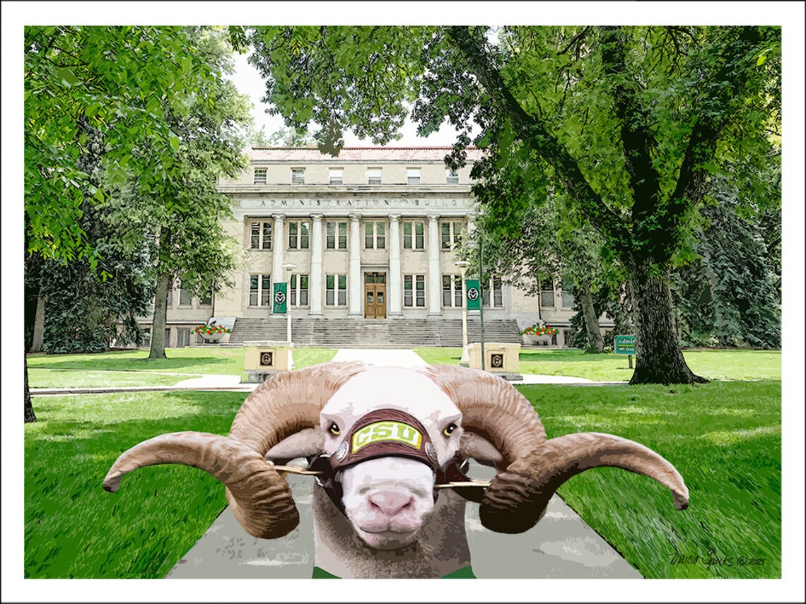 Cam the Ram in the Oval at CSU - Etsy