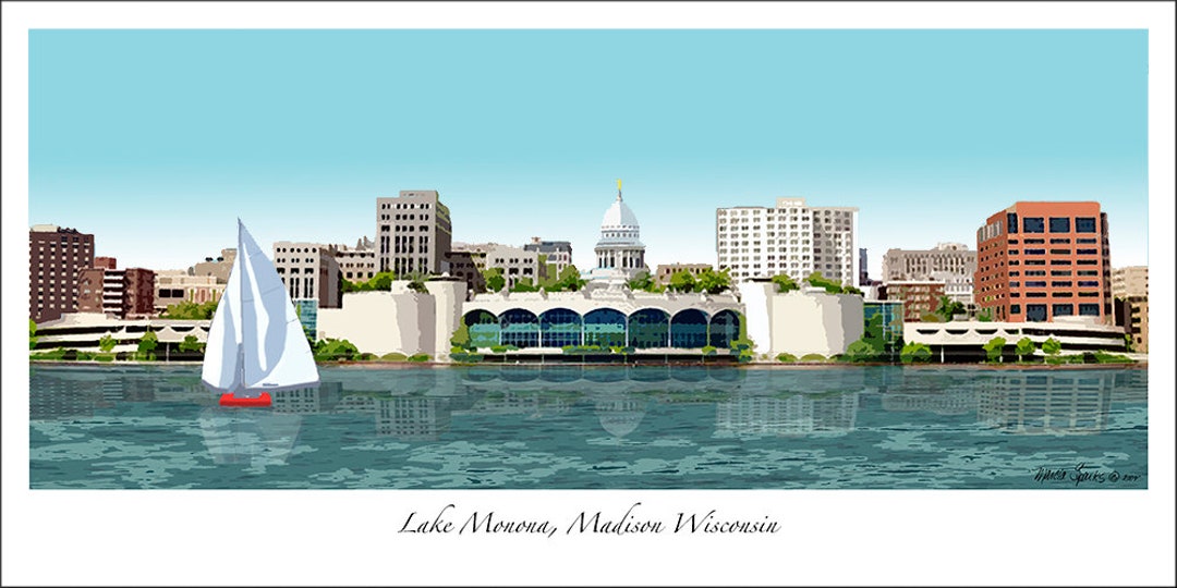 Monona Terrace on Lake Monona - Etsy