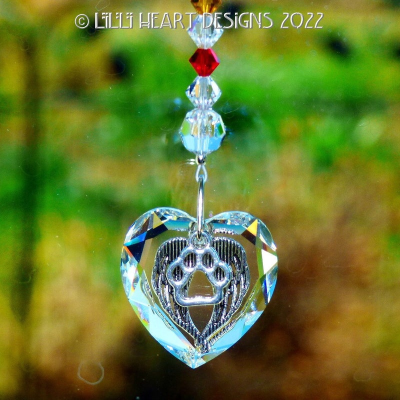 Crystal Paw Print Car Charm - Etsy