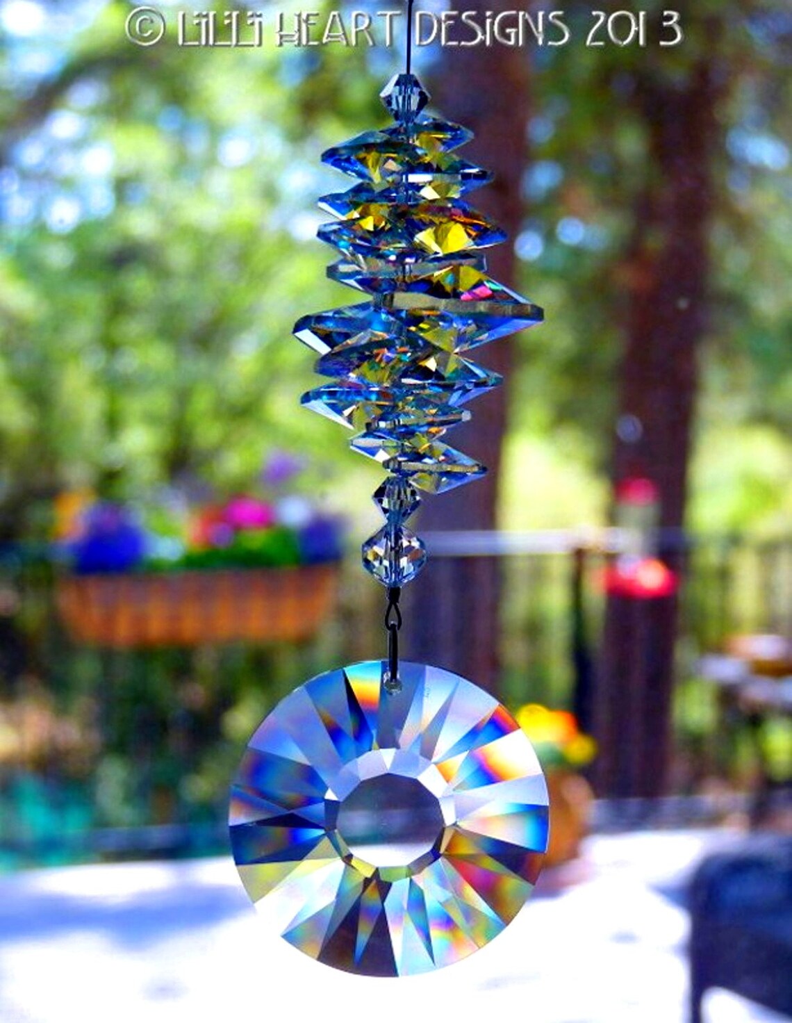 Swarovski Crystal 40mm Clear Faceted Sun Disk Suncatcher With | Etsy