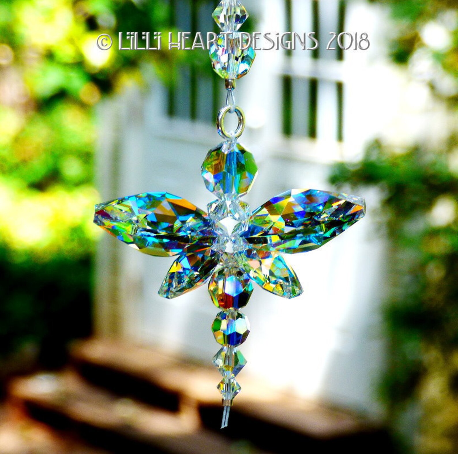 Swarovski Crystal Suncatcher Butterfly With AB Butterfly Beads and ...