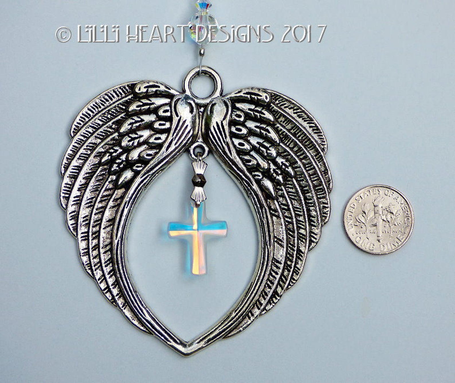 Large Angel Wings Suncatcher Car Charm Swarovski Crystal - Etsy