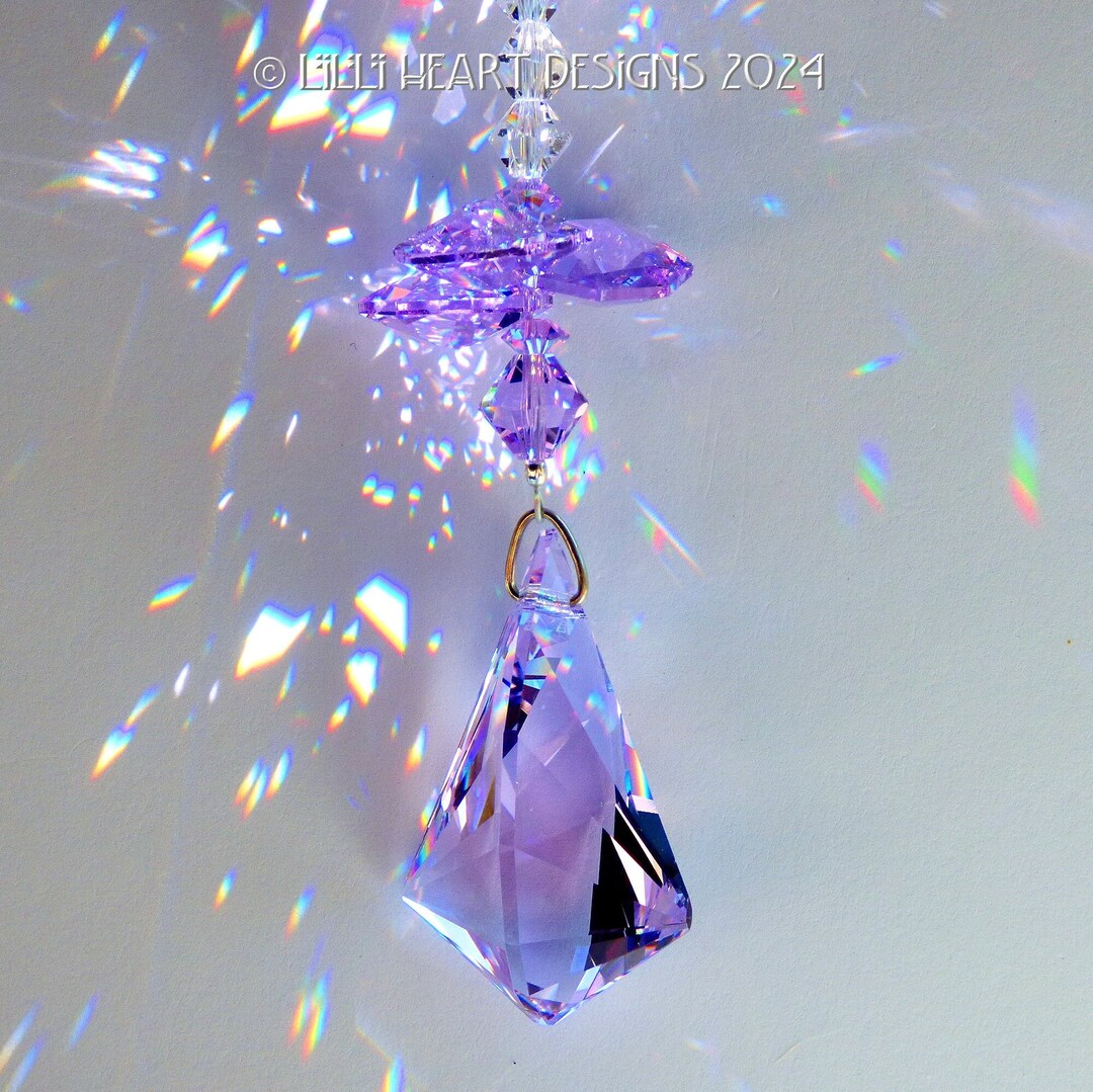 Swarovski Crystal Suncatcher "the Vibe in Violet" Car Charm Ornament ...