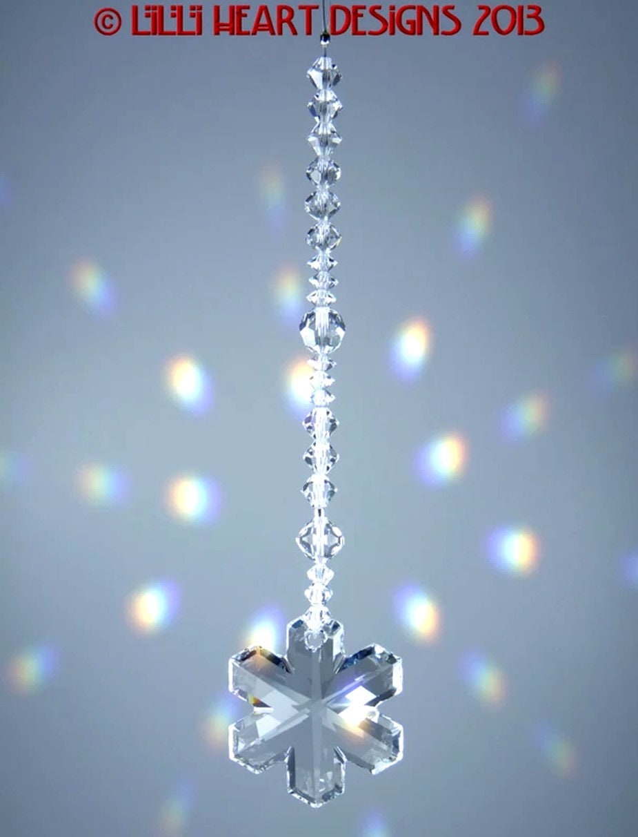 Swarovski Crystal Suncatcher Clear Large 30mm Clear Snowflake - Etsy