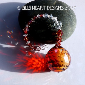 Swarovski Crystal Suncatcher Red Magma *FIREBALL* 30mm Logo Ornament ...
