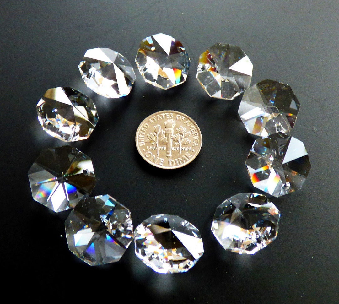 Swarovski Crystal OCTAGONS 8001 Big 16mm CLEAR Rare VINTAGE Octagons 10 ...