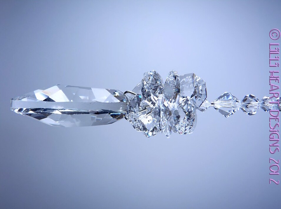 Oval Crescent Clear Crystal Energy Gate Fung Shui Sun Catcher | Etsy