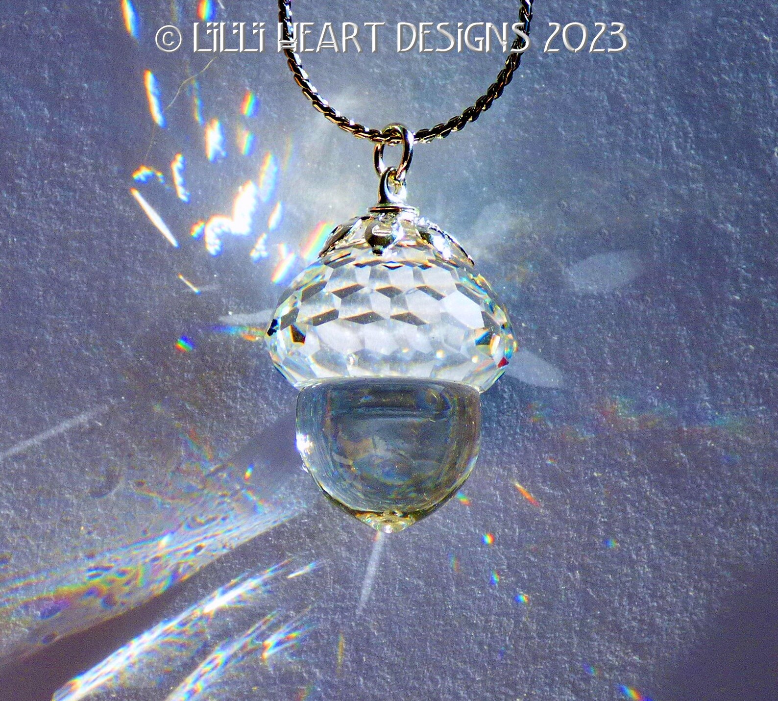 Swarovski Crystal Acorn Very Rare Vintage From the 70's on a Silver ...