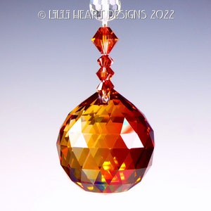 Swarovski Crystal Suncatcher Red Magma *FIREBALL* 30mm Logo Ornament ...