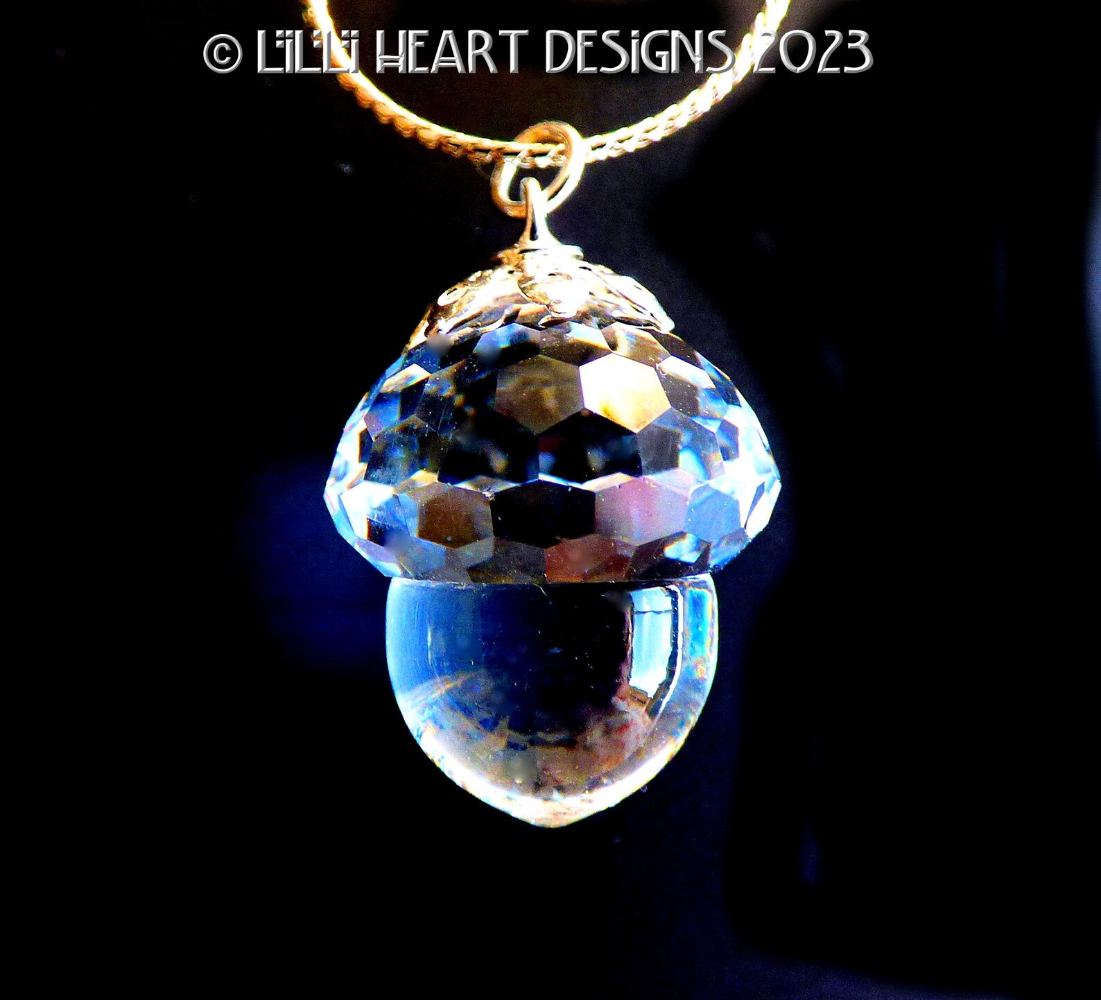 Swarovski Crystal Acorn Very Rare Vintage From the 70's on a Silver ...