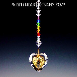 Rainbow Bridge Swarovski Crystal Heart Gold Paw Print and - Etsy