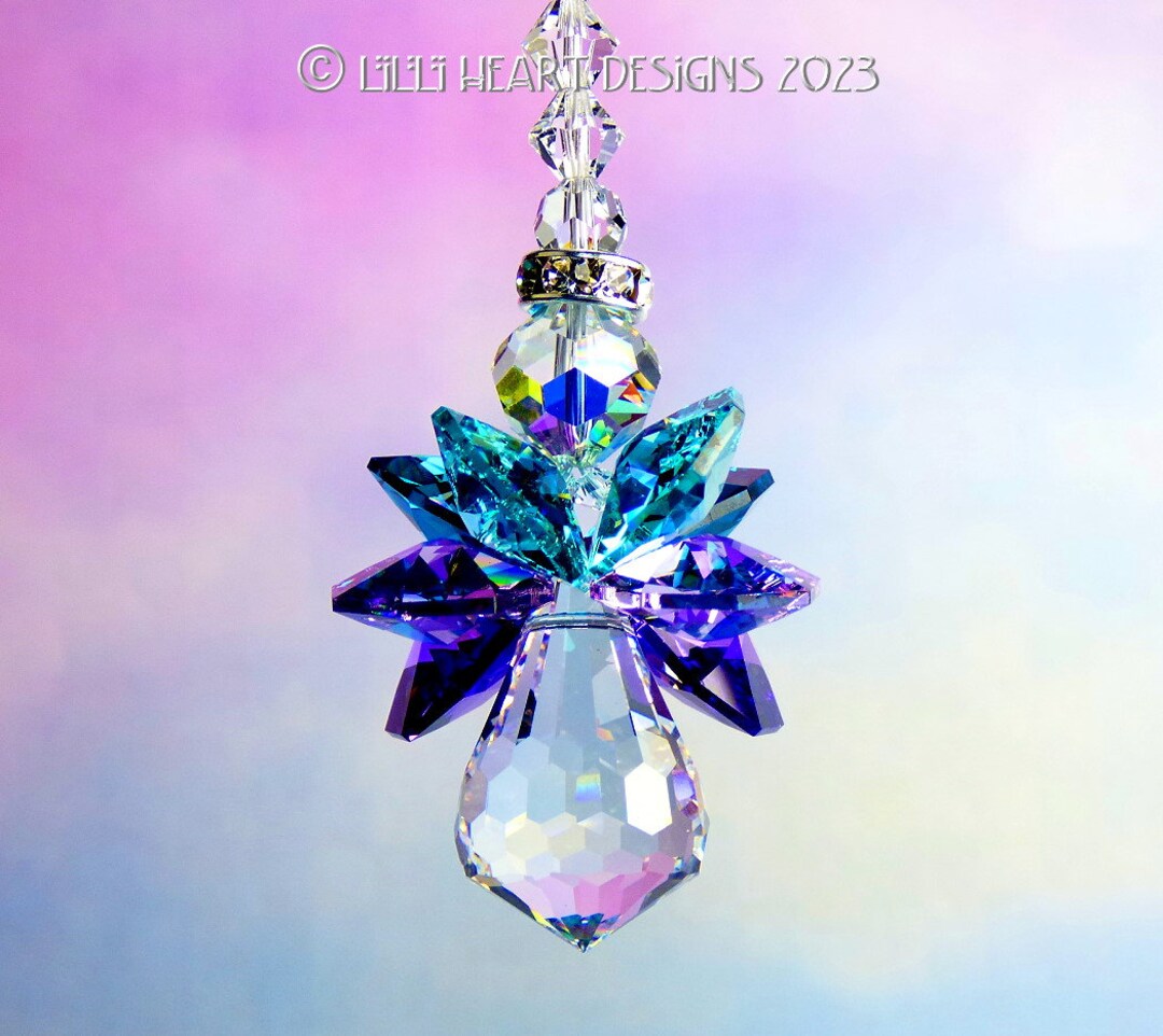 Swarovski Crystal Suncatcher RARE VINTAGE Body Aqua, Purple, Violet and ...