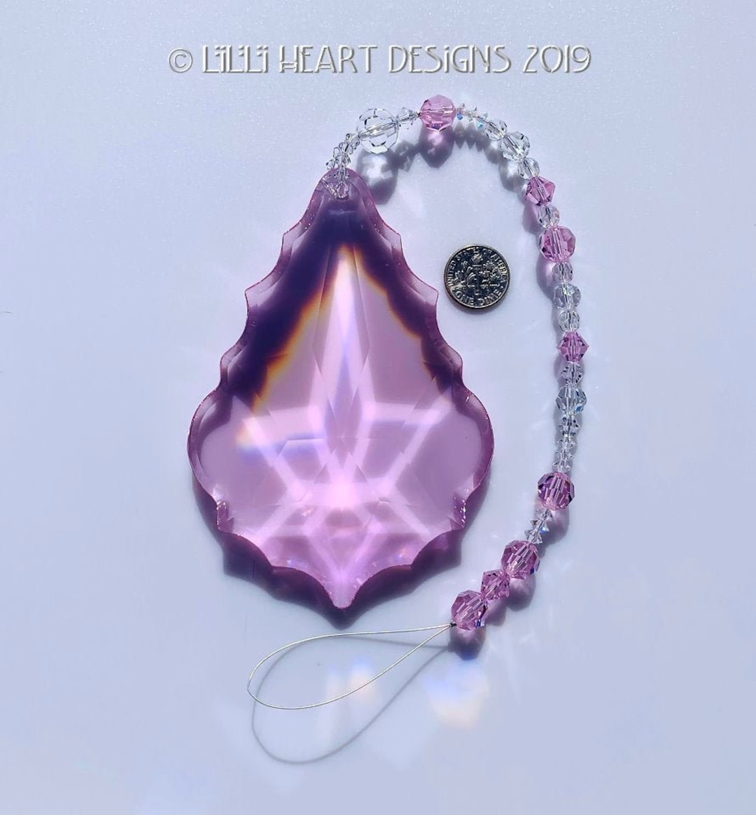 Swarovski Crystal Suncatcher Strass VINTAGE 114mm X 79mm 4.5 Rosaline ...