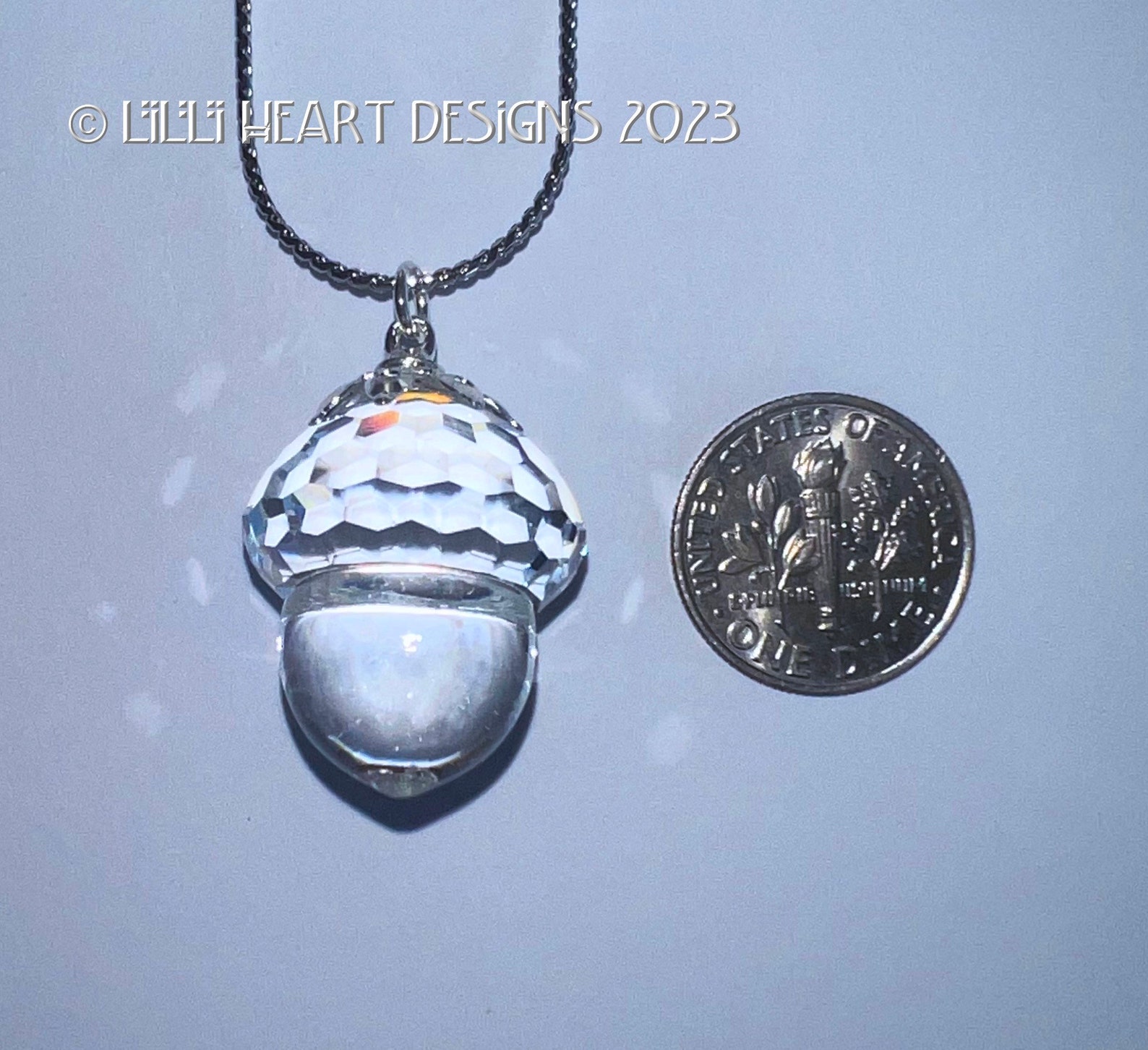 Swarovski Crystal Acorn Very Rare Vintage From the 70's on a Silver ...