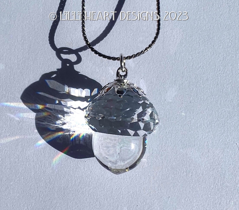 Swarovski Crystal Acorn Very Rare Vintage From the 70's on a Silver ...
