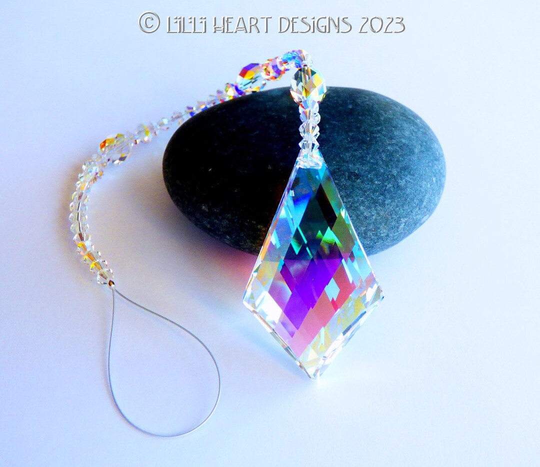 Swarovski Crystal Suncatcher 50mm Diamond Trellis Kite RARE AB Vintage ...