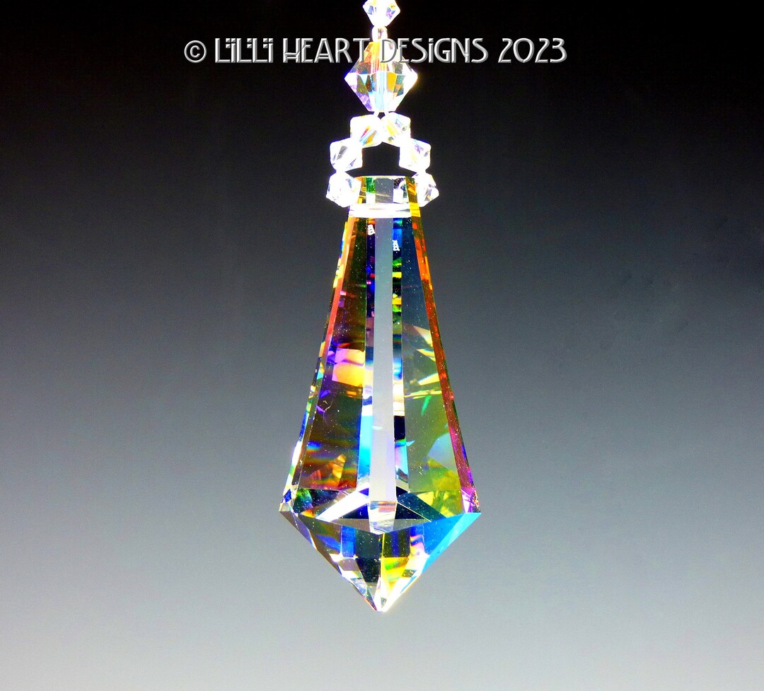 Swarovski Crystal Suncatcher Very RARE AURORA BOREALIS Vintage 50mm ...