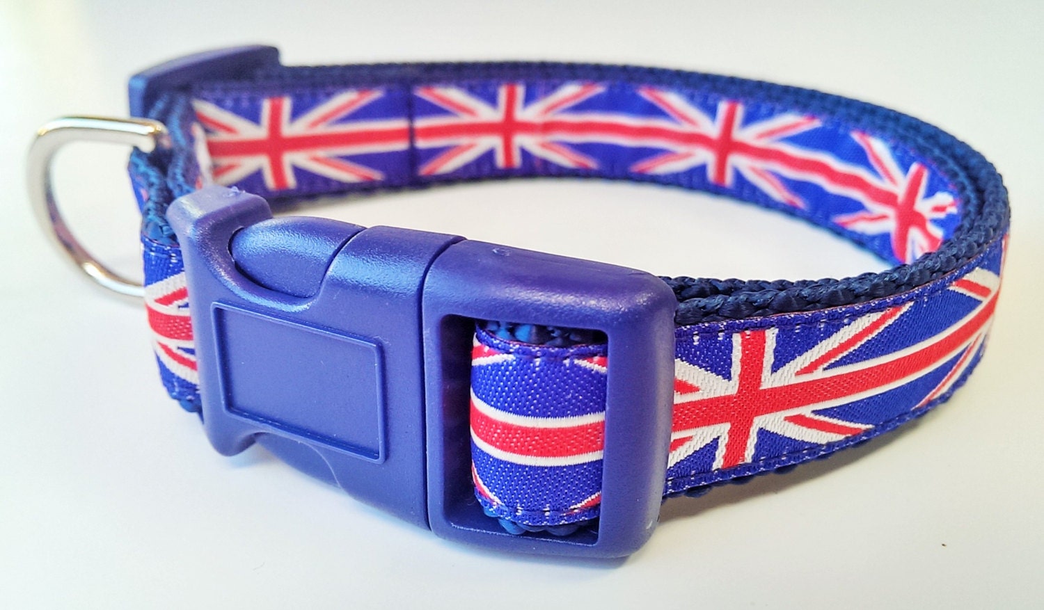Union Jack - Dog Collar / Pet Accessories / Handmade / Adjustable / Dog ...