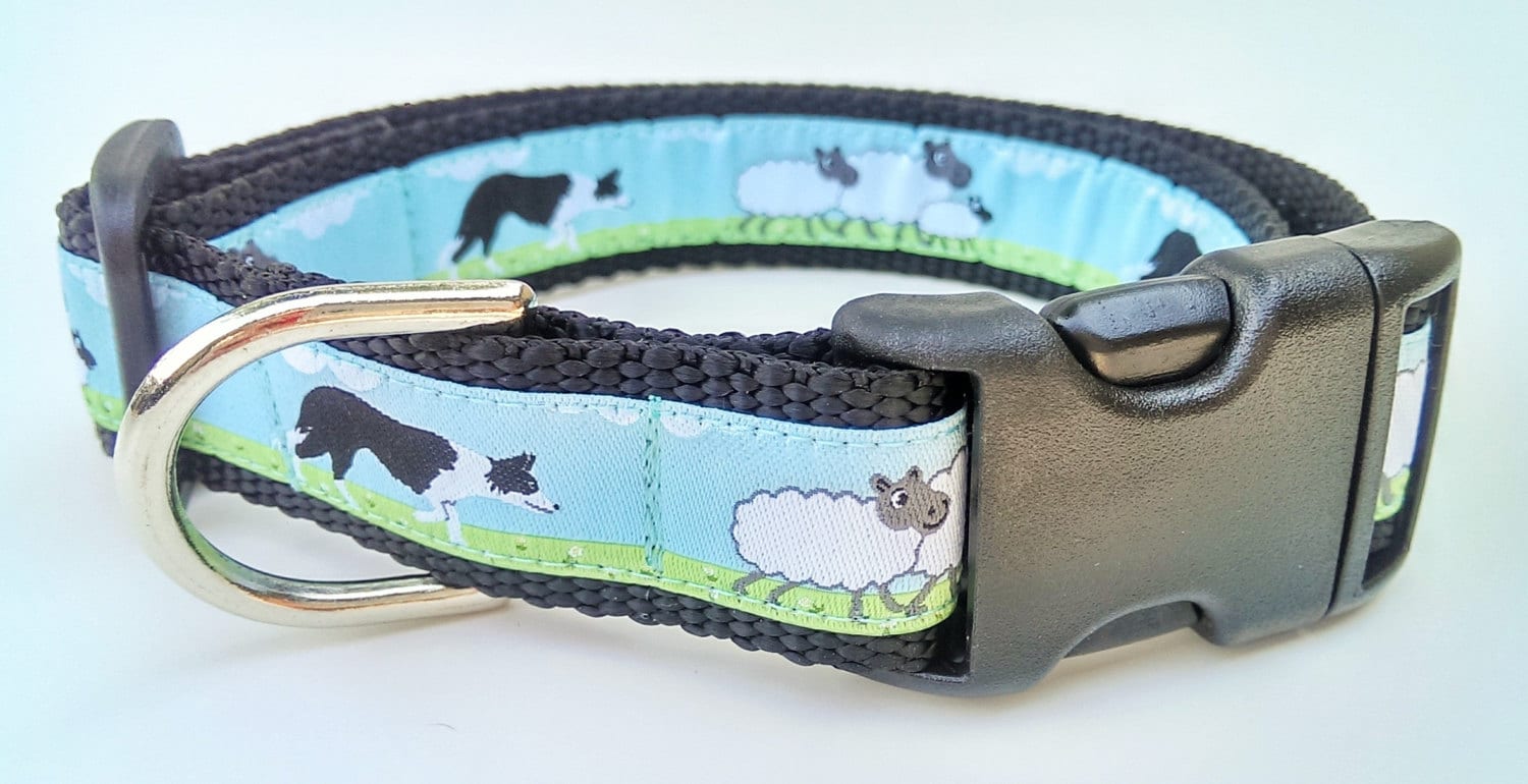 Border Collie Dog Collar / Handmade / Pet Accessories / Adjustable ...
