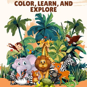 Animal World: Color, Learn, and Explore - Etsy