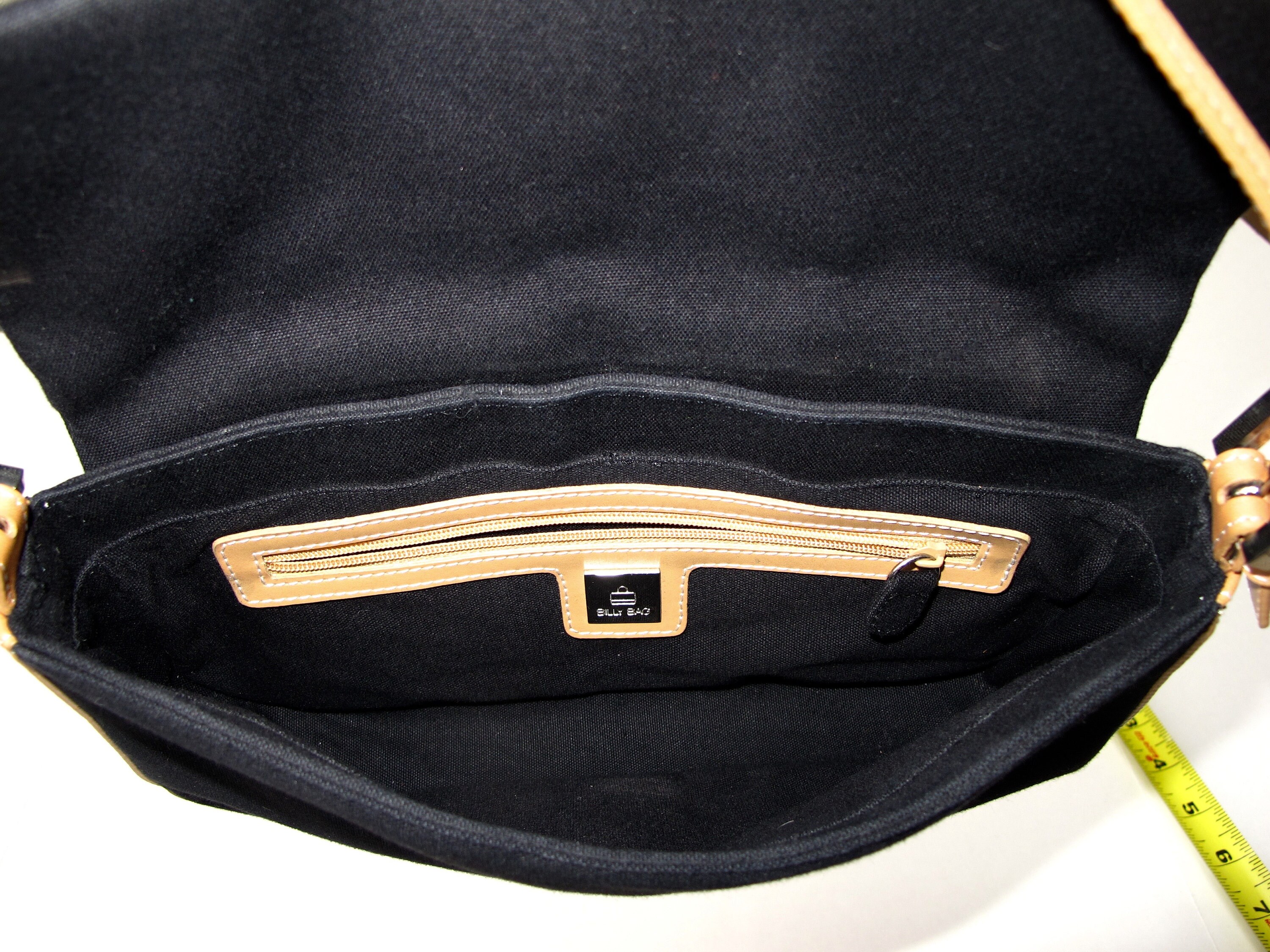 Billy Bag Black Canvas und Tan Leather Small Handbag 900s | Etsy