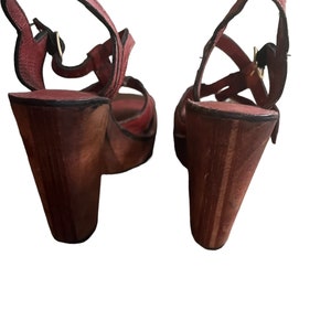 Vintage Imperial 70's Wood Platform Shoes 6 B - Etsy