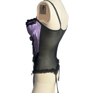 Vintage 80's Purple Black Teddy Corset M Frederick's of Hollywood - Etsy