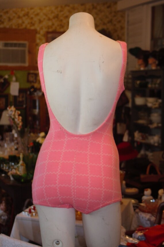 Vintage 60's pink swimsuit play suit M/L - Gem
