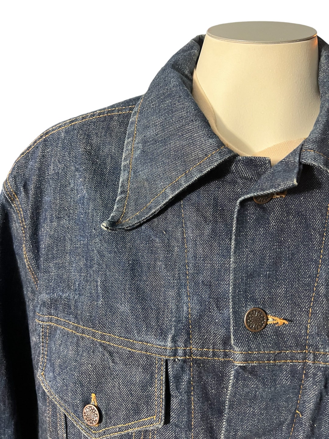Vintage 70's Jean Jacket XL Sears Jean Joint - Etsy