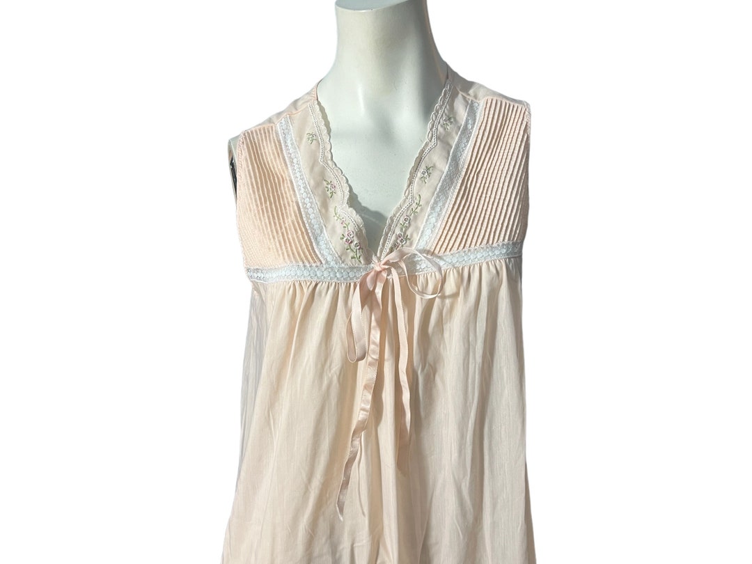 Vintage Barbizon Peach Short Nightgown M - Etsy
