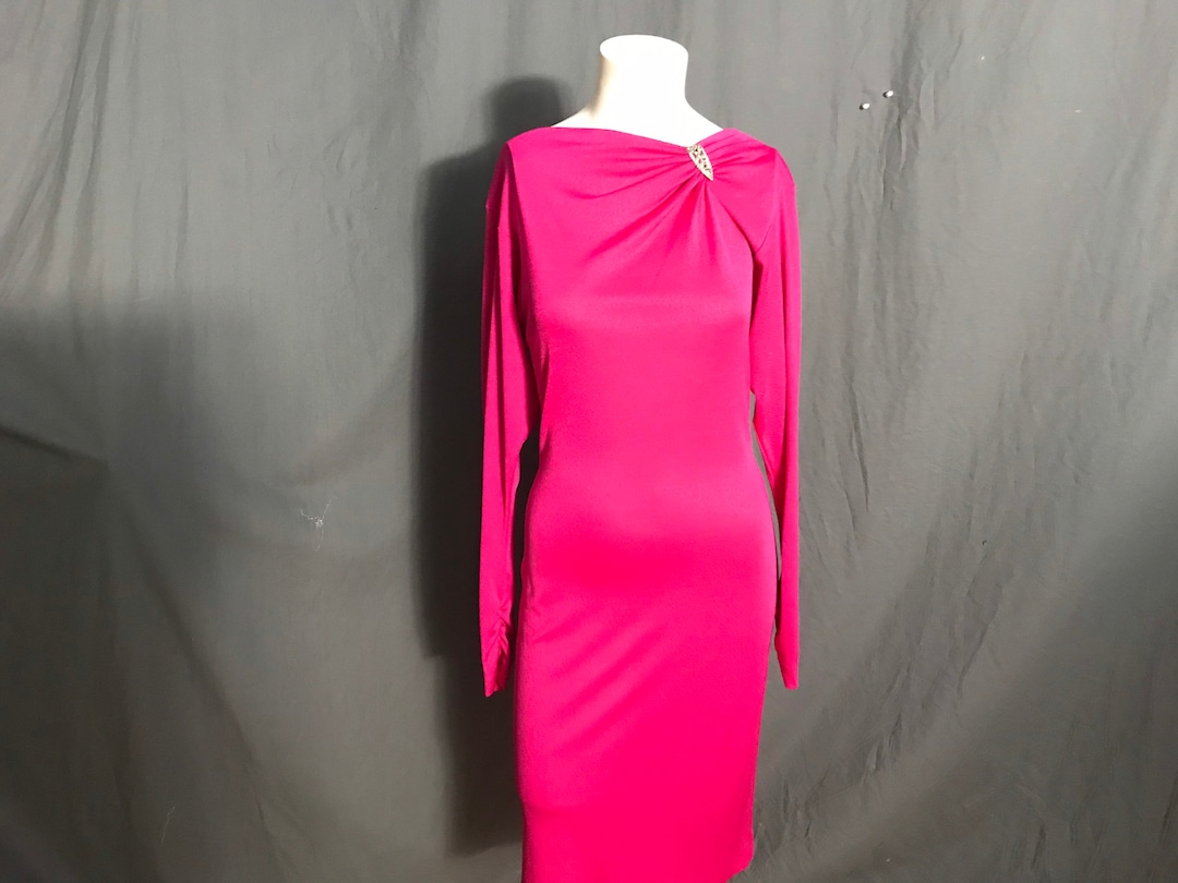 Vintage Karen Okada Climax Hot Pink Dress 11/12 - Etsy
