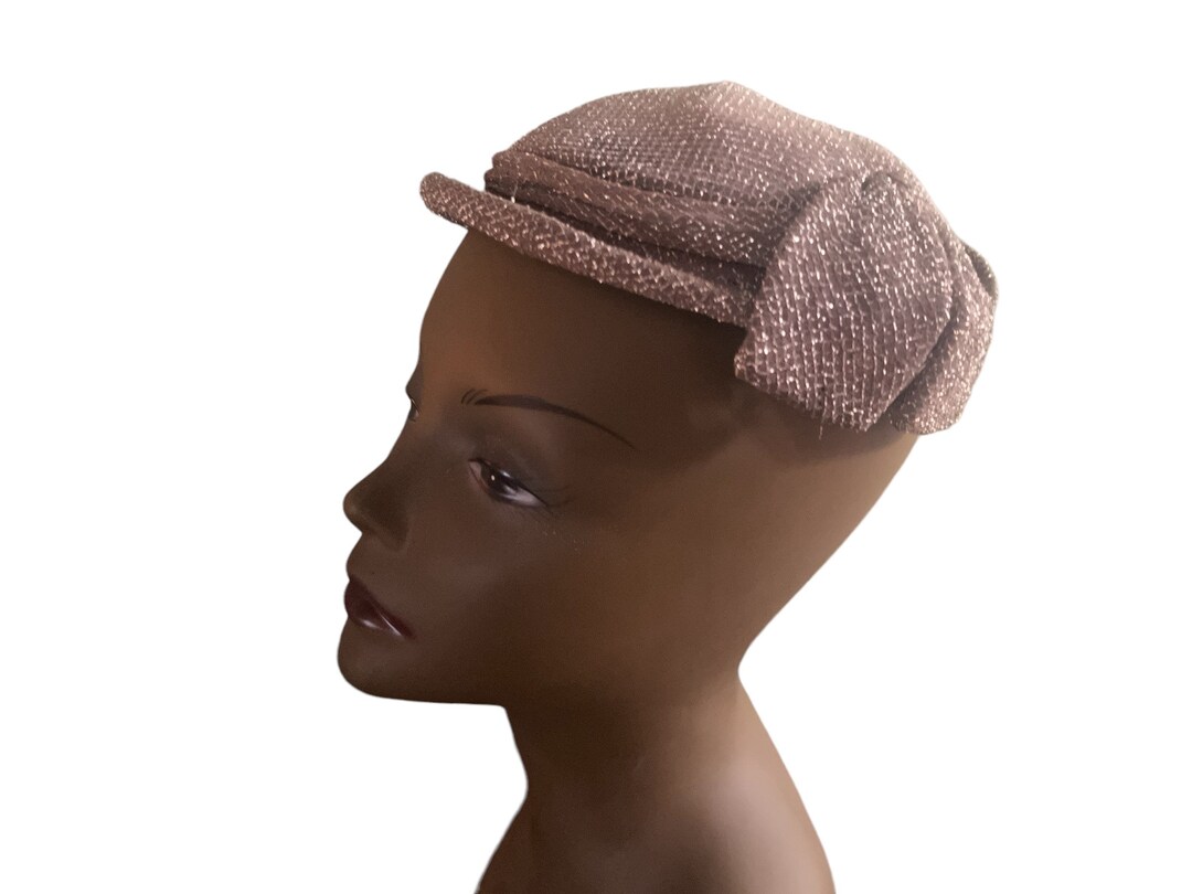 Vintage 60's Silver Metallic Hat - Etsy