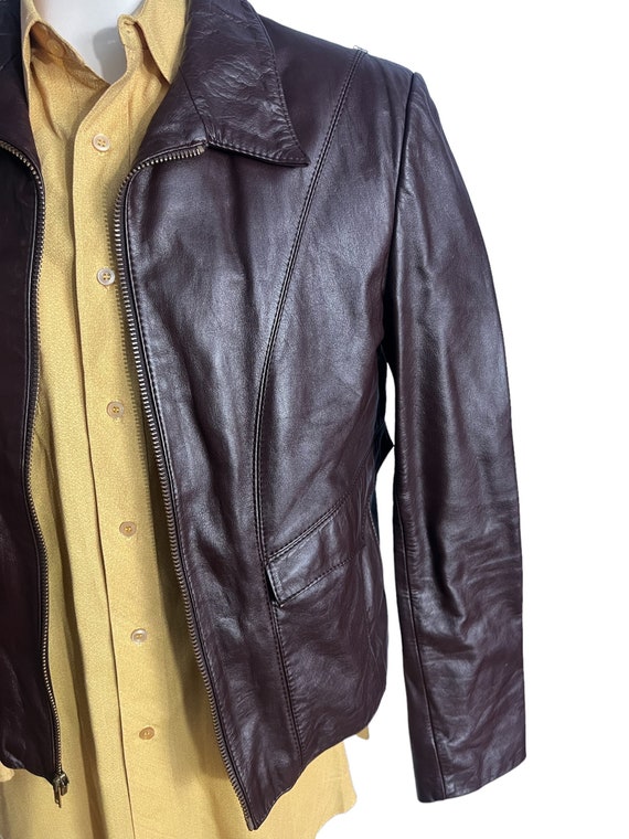 Vintage brown 70's 80's leather jacket 44 Chess King - Gem