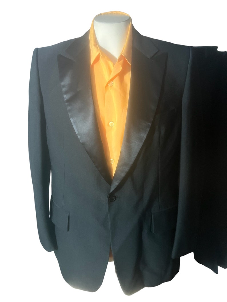 Vintage 70s Devineys Black Tuxedo Suit 42 - Etsy