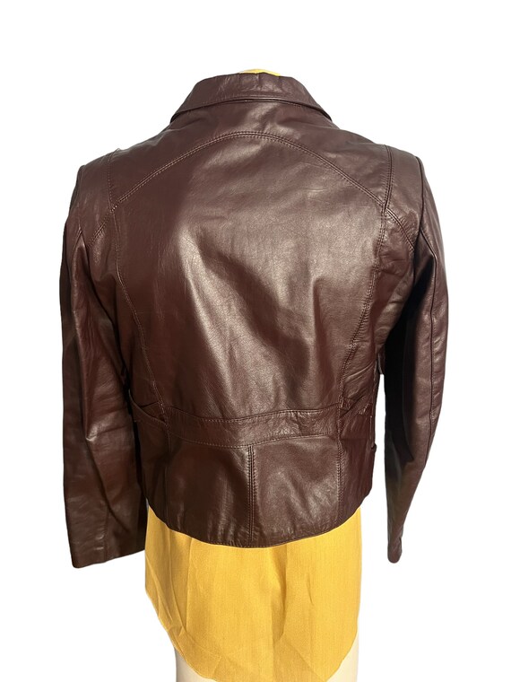 Vintage brown 70's 80's leather jacket 44 Chess King - Gem