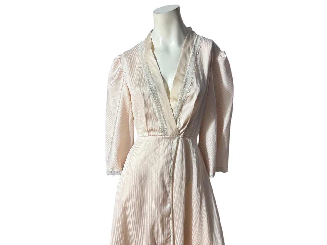 Vintage 70's Long Pink Robe Marisel L - Etsy
