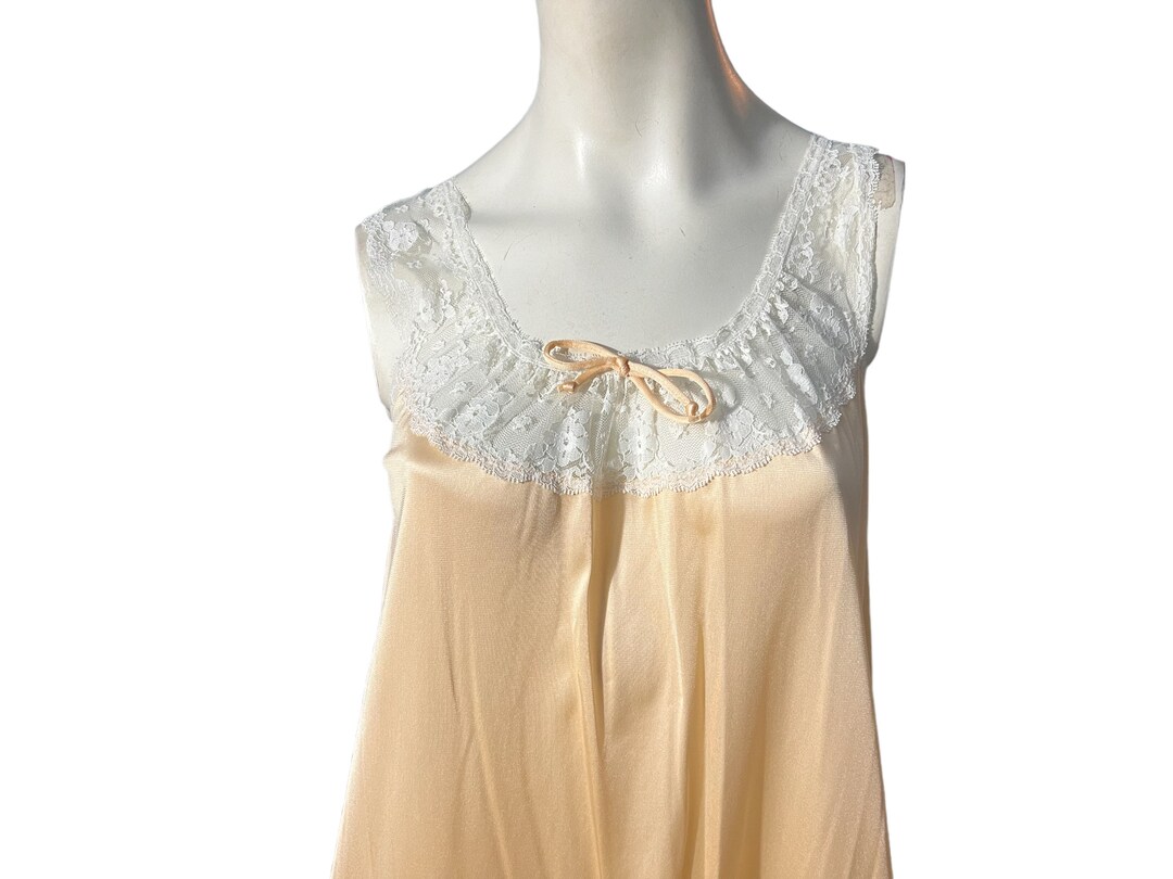 Vintage 70's Long Peach Nightgown S Jcpenney - Etsy