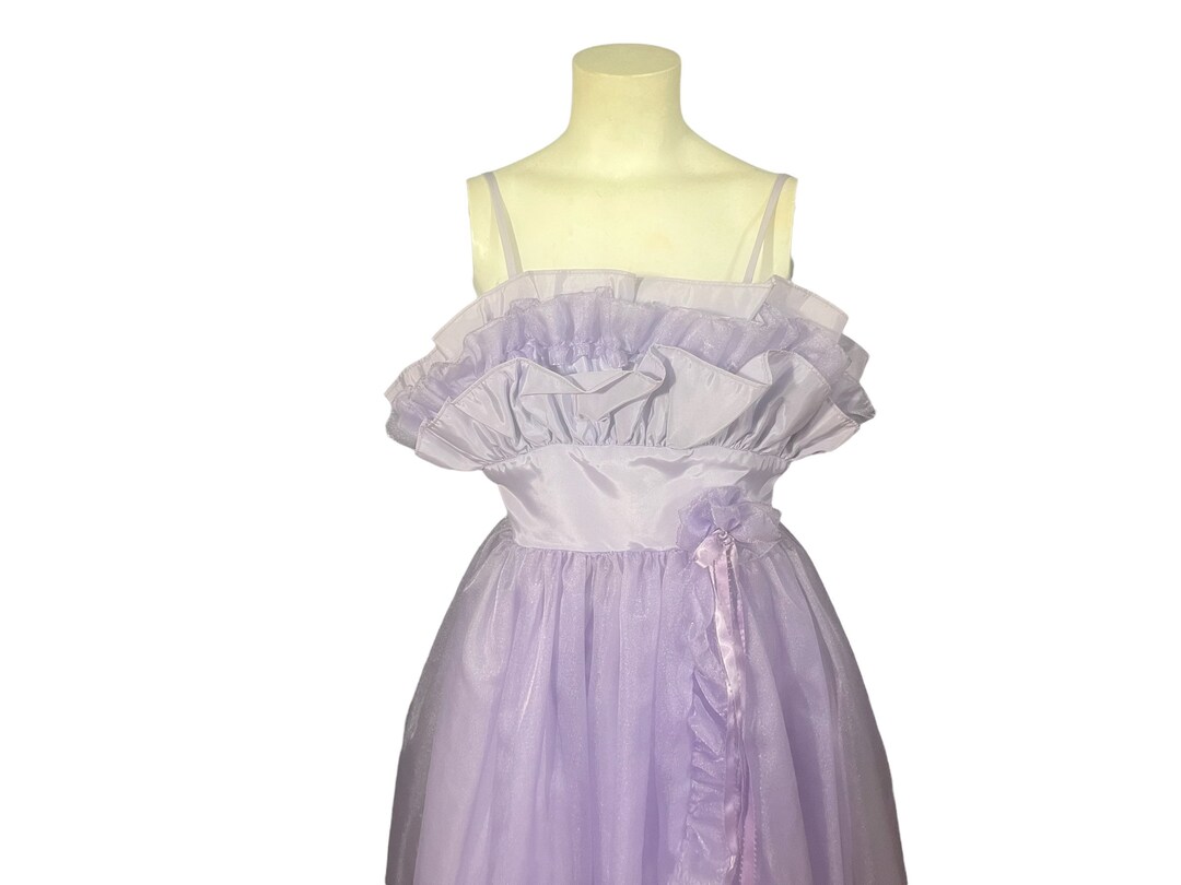 Vintage 80's Purple Party Dress S - Etsy