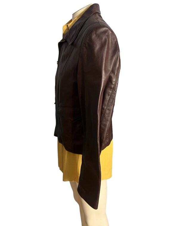 Vintage brown 70's 80's leather jacket 44 Chess King - Gem