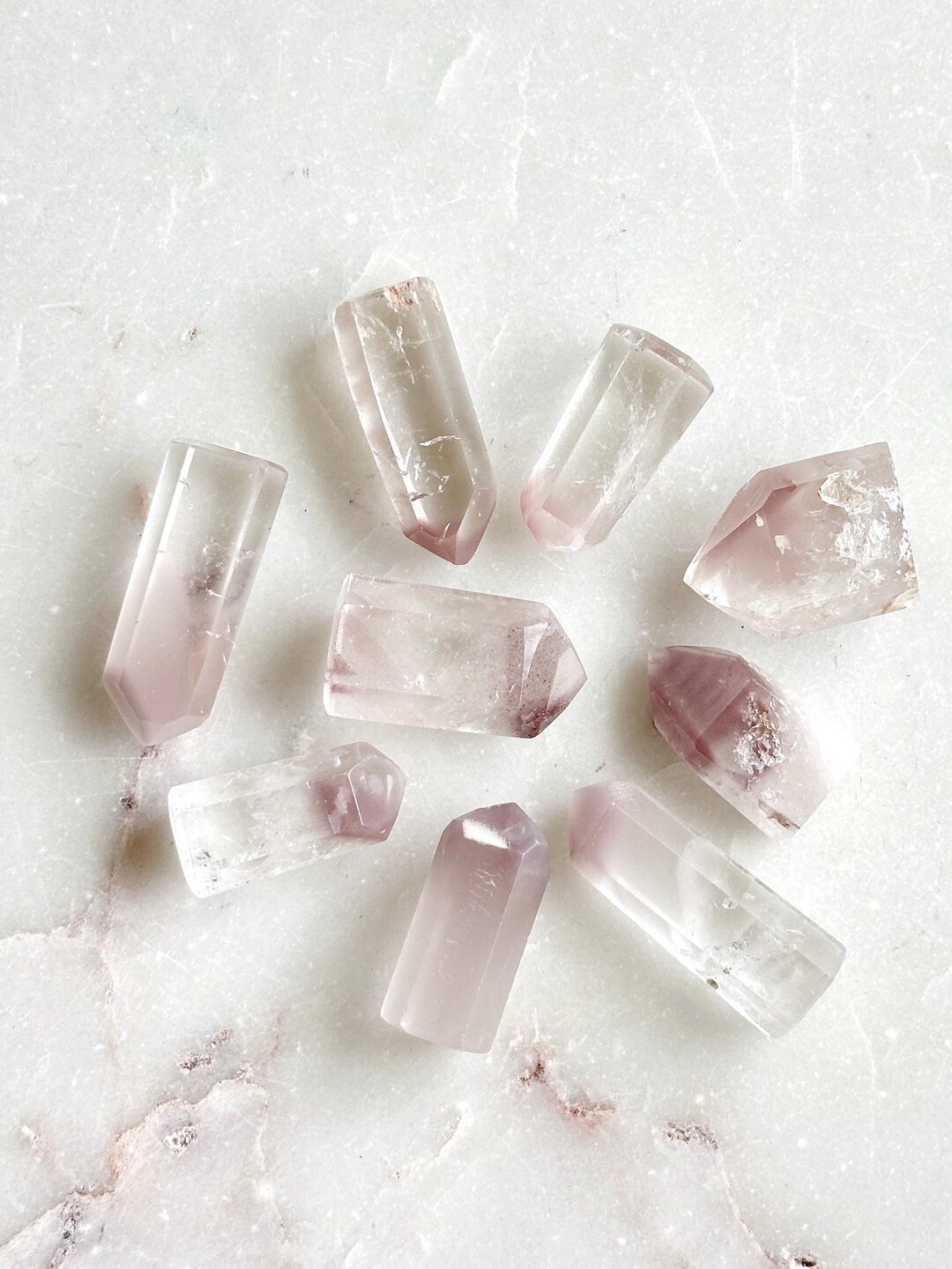 High Quality Polished Pink Lithium Tower Mini Pink Quartz Point, Rare ...