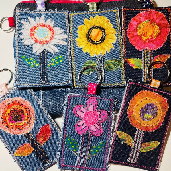 Denim Keychain - Etsy