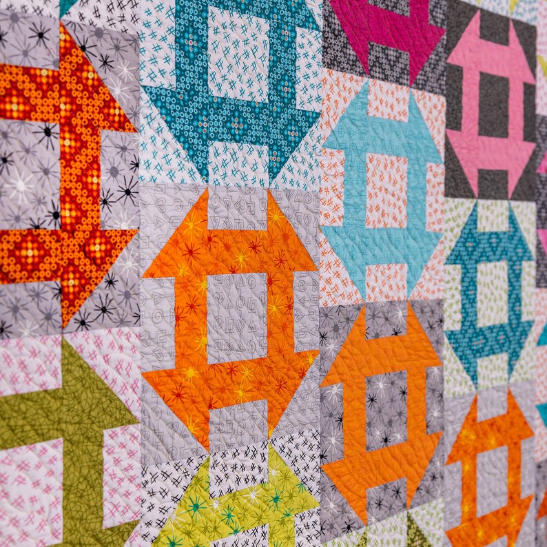 Churn Dash Slide Digital Quilt Pattern by Christa Watson of ...