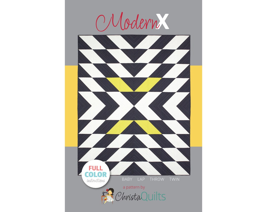 Modern X Digital Quilt Pattern by Christa Watson of Christaquilts - Etsy