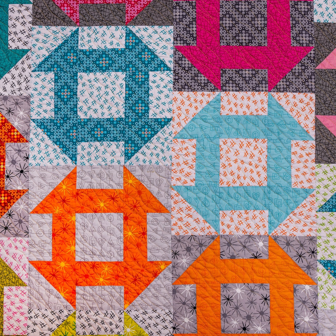 Churn Dash Slide Digital Quilt Pattern by Christa Watson of ...