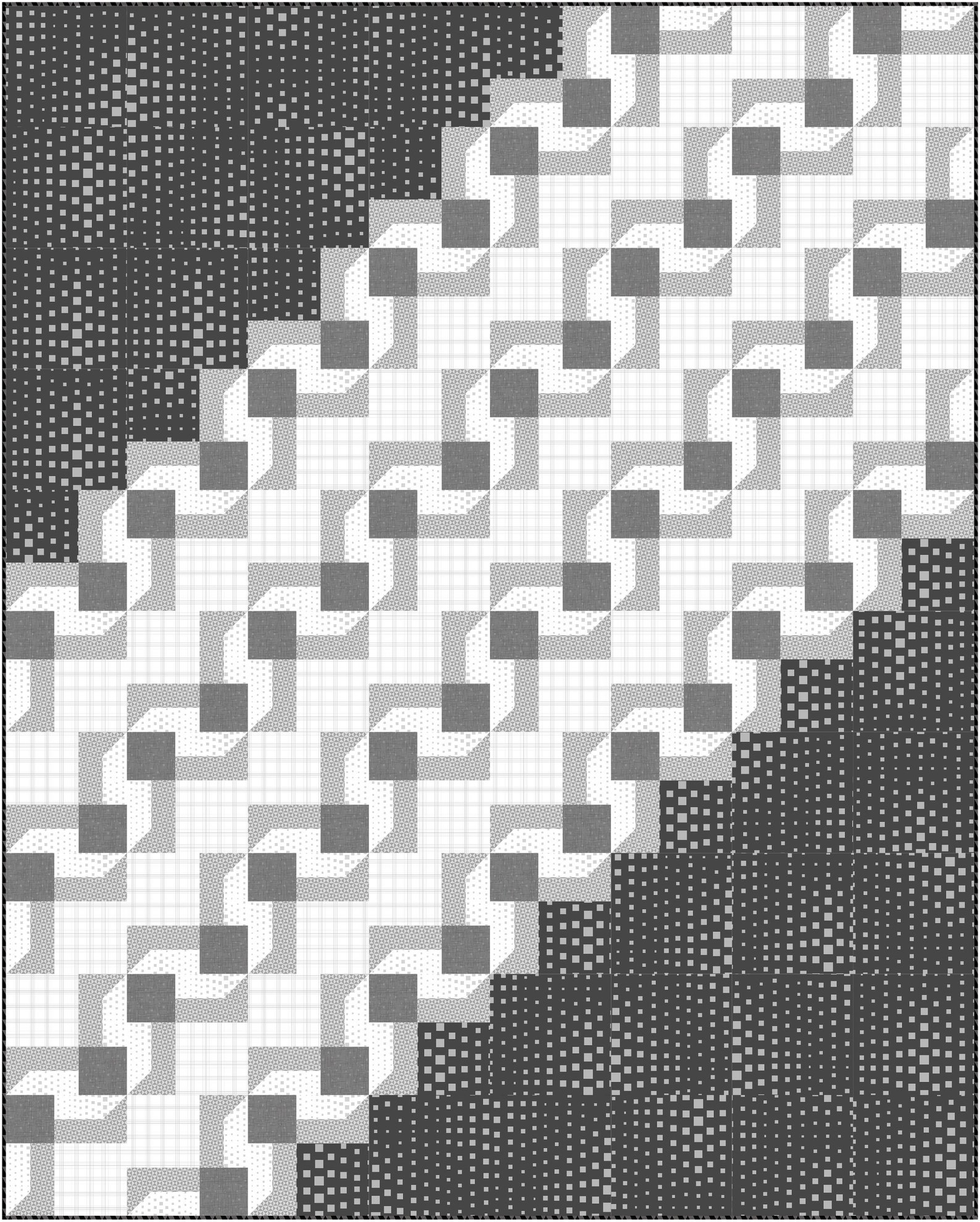 Interlinked Digital Quilt Pattern by Christa Watson of Christaquilts - Etsy