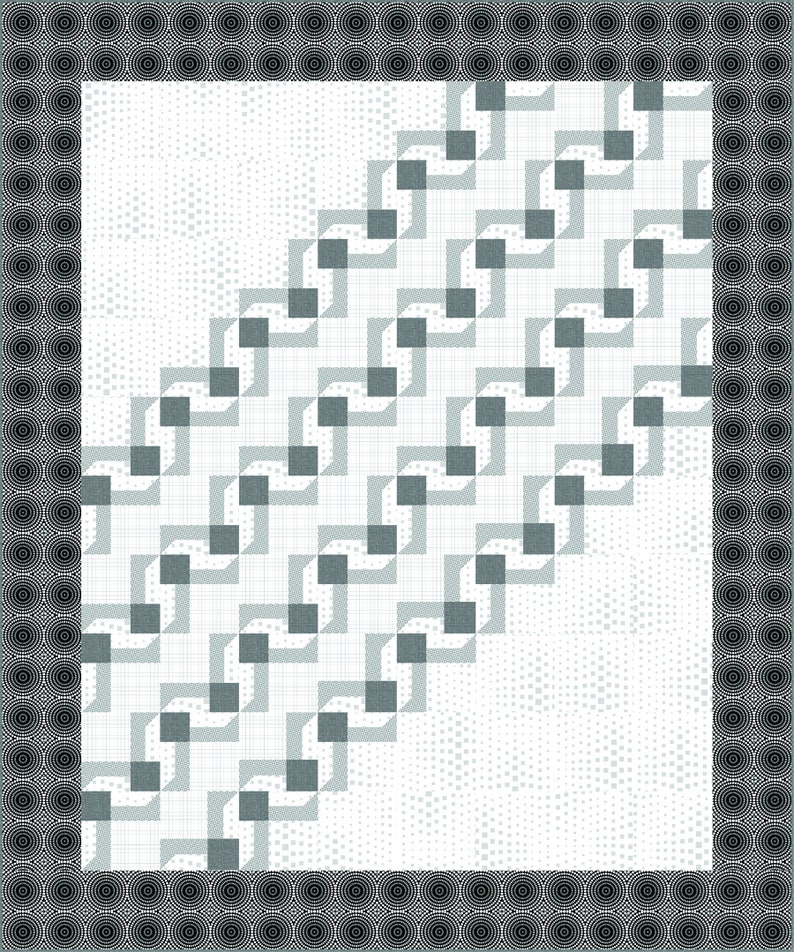 Interlinked Digital Quilt Pattern by Christa Watson of Christaquilts - Etsy