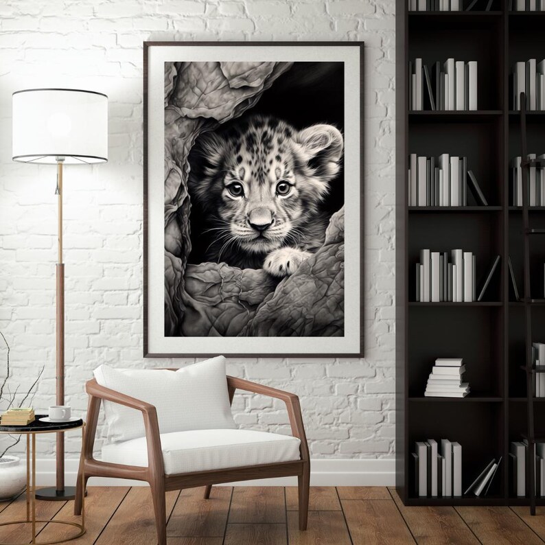 Hidden Lion Cub Digital Art | Ai-generated Design | High-resolution ...