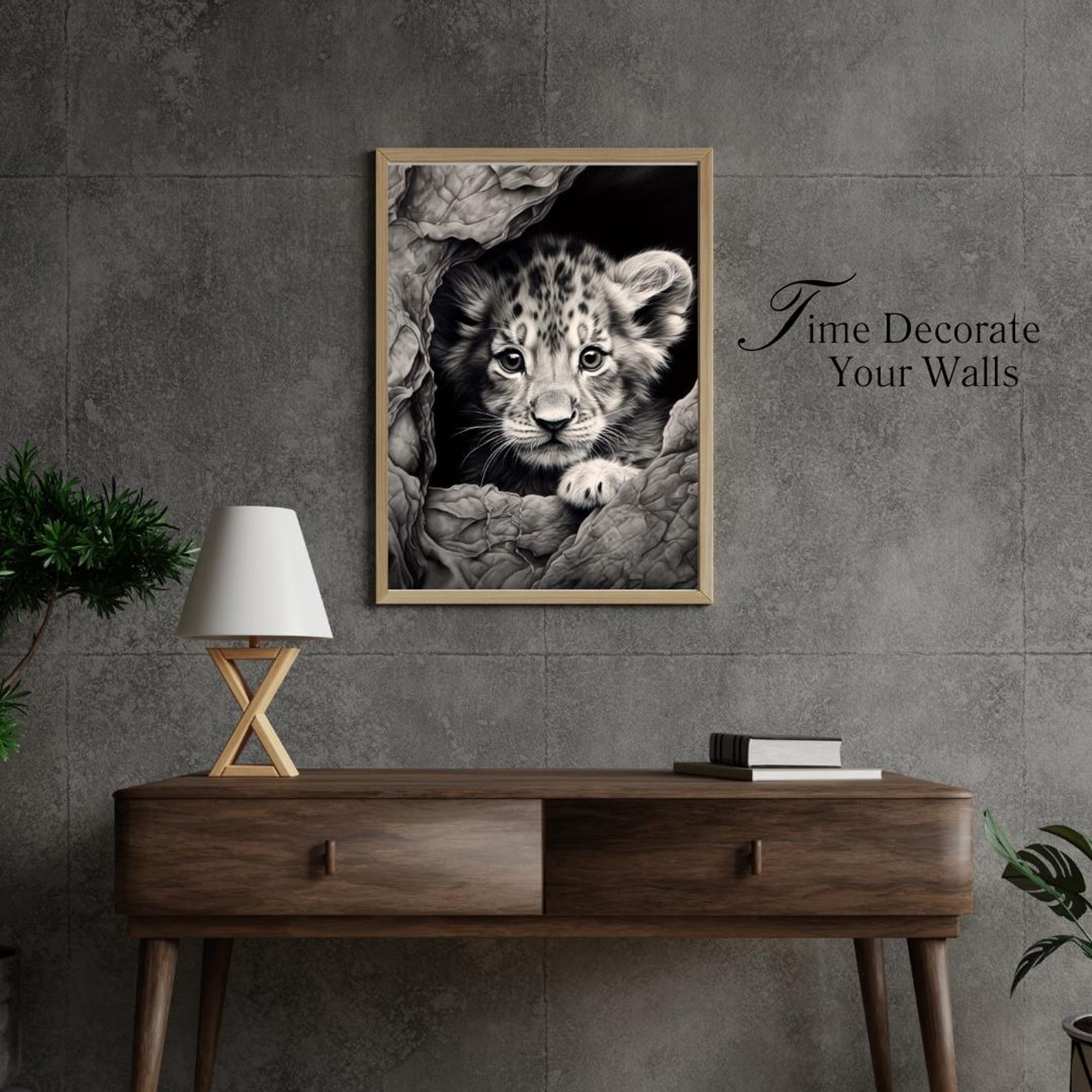 Hidden Lion Cub Digital Art | Ai-generated Design | High-resolution ...
