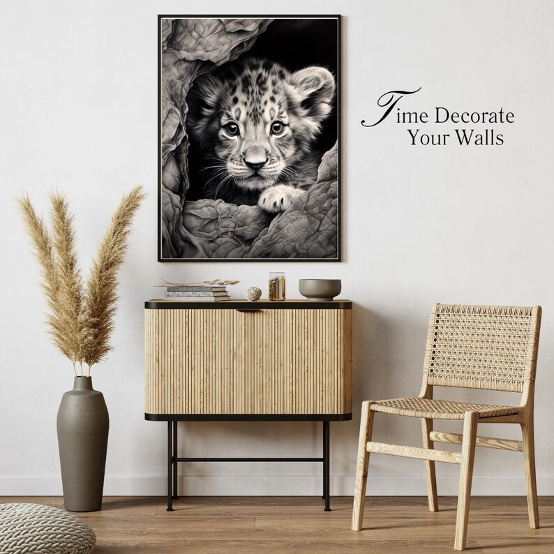Hidden Lion Cub Digital Art | Ai-generated Design | High-resolution ...